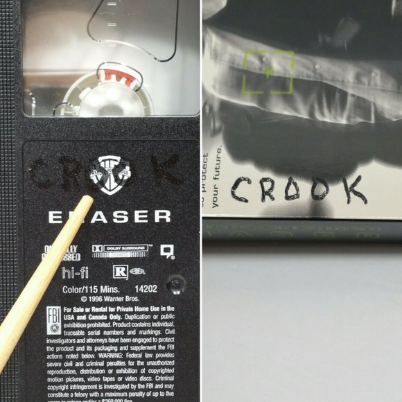 Warner Home Video | Media | Eraser Vhs 996 466e1m | Poshmark